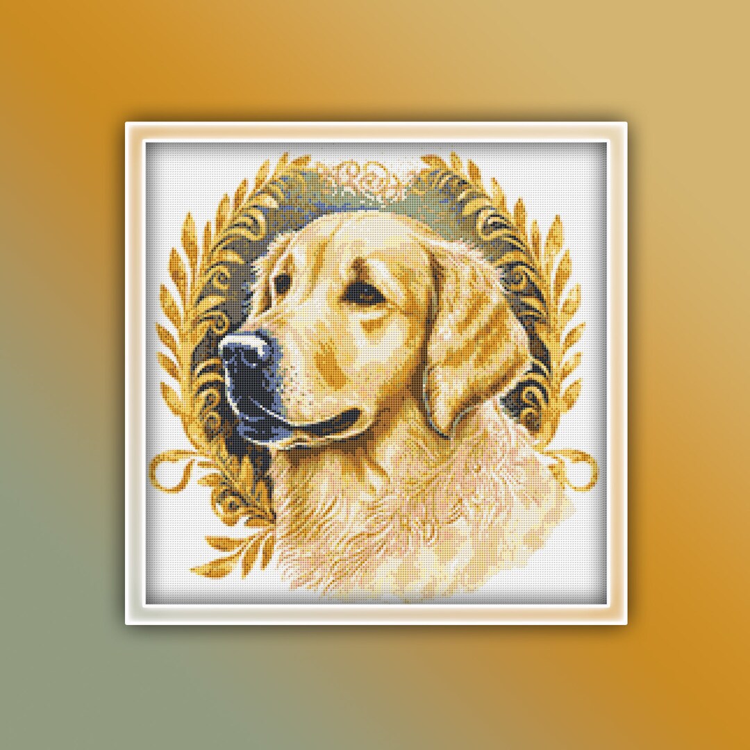 Golden Retriever Cross Stitch Pattern 12 Instant PDF Download ...