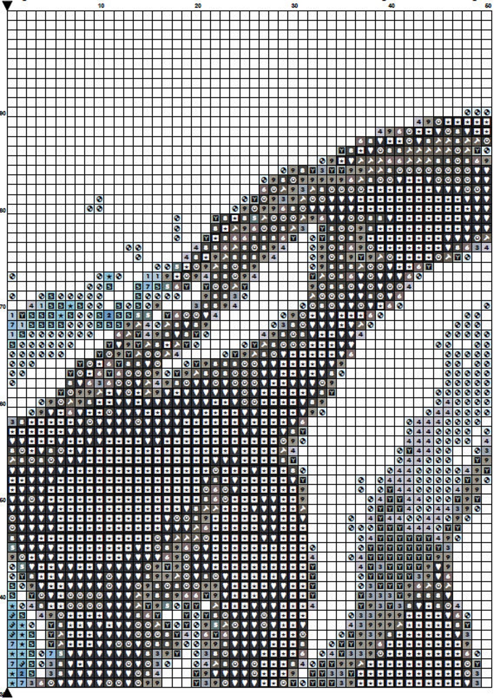 Orca Cross Stitch Pattern 1 Instant PDF Download Orca | Etsy
