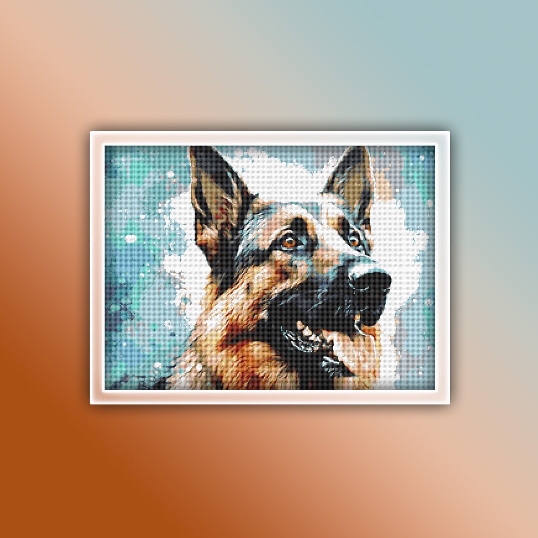 German Shepherd Cross Stitch Pattern 1 Instant PDF Download Dog ...