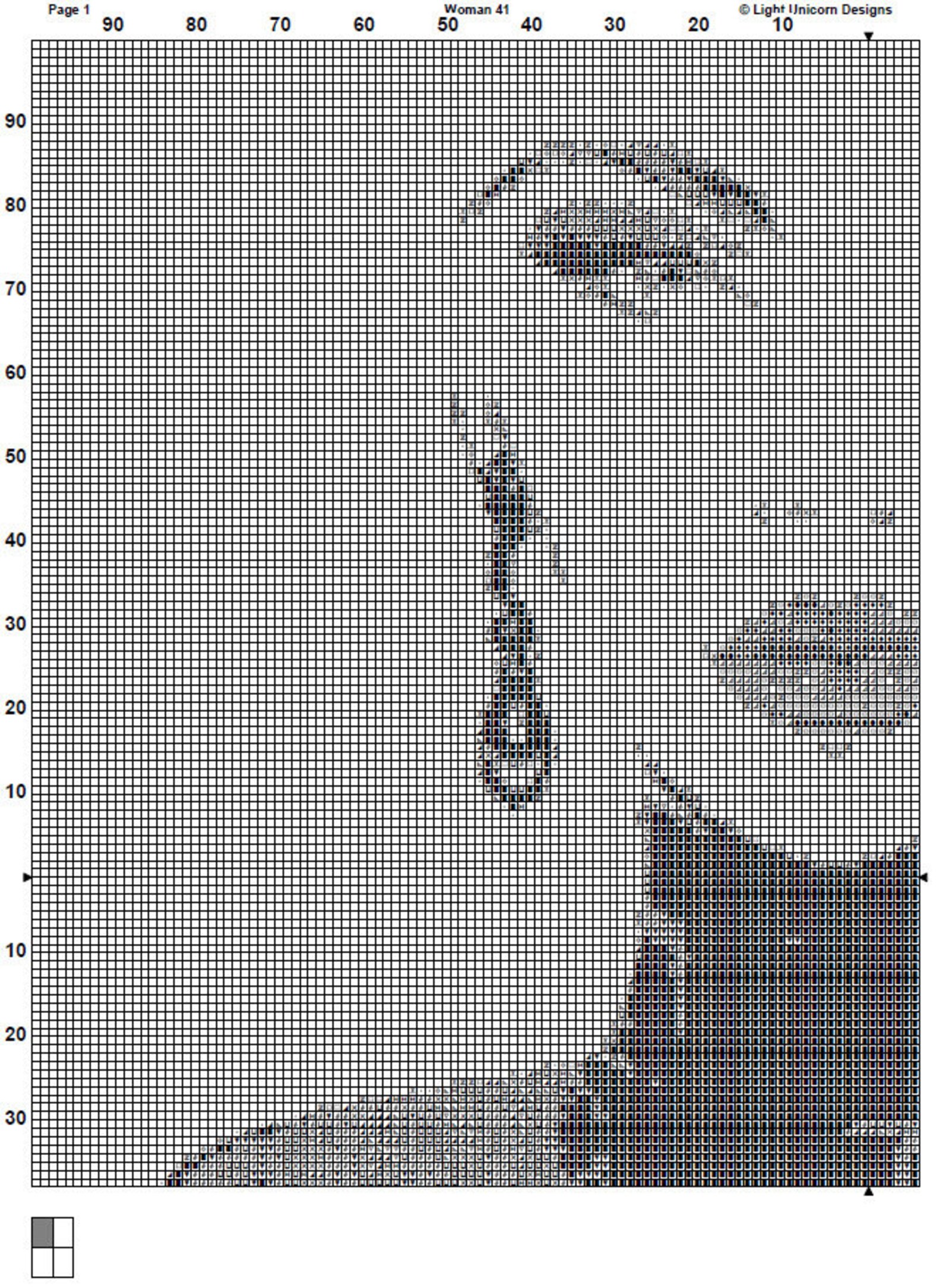 Woman Cross Stitch Pattern 41 Instant PDF Download - Woman Watercolor ...