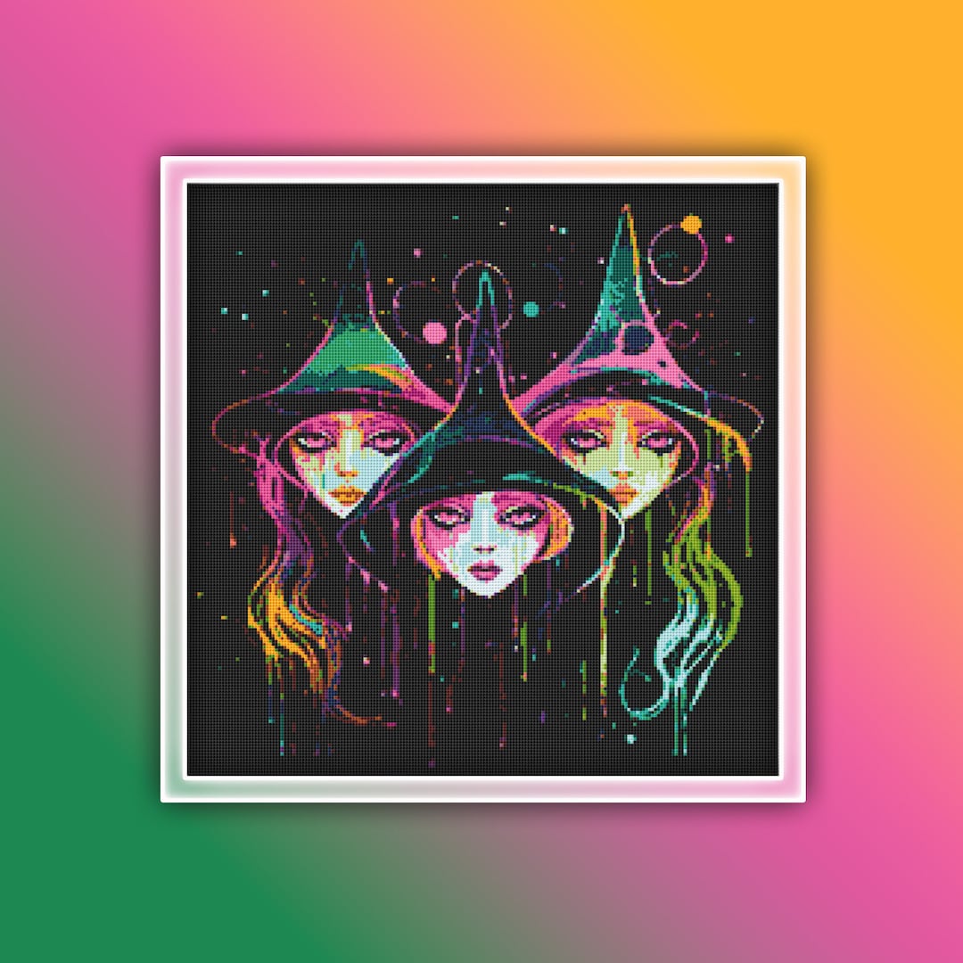 Three Witches Cross Stitch Pattern 3 Instant PDF Download - Woman ...