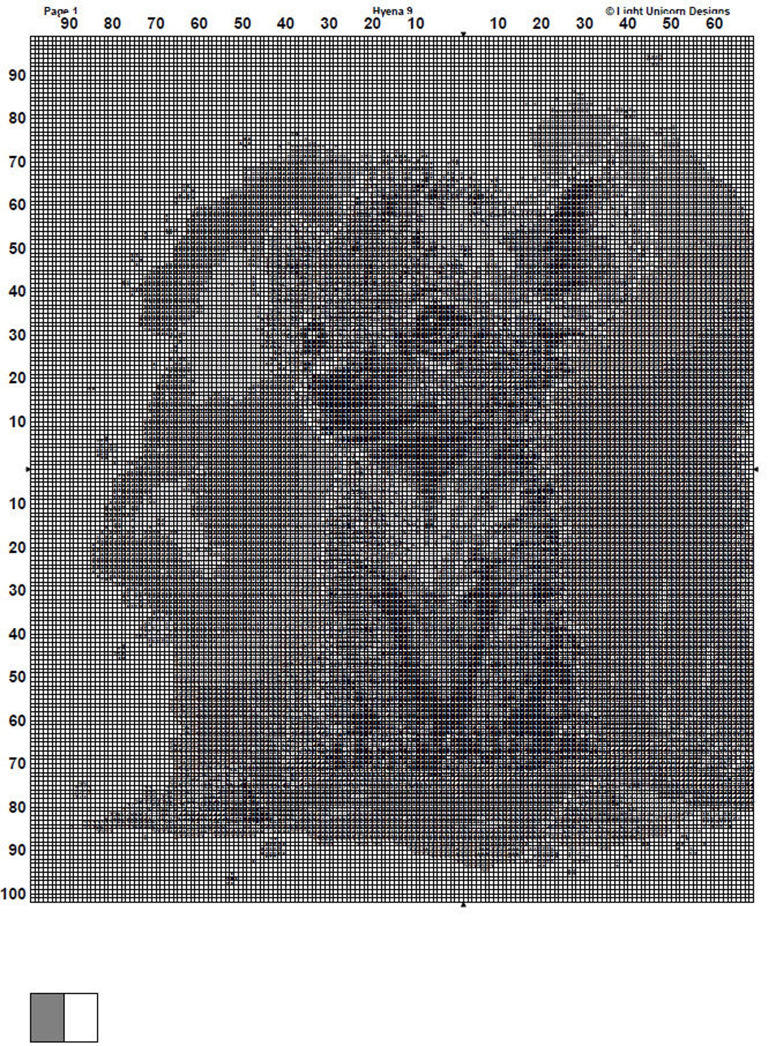 Hyena Cross Stitch Pattern 9 Instant PDF Download - Baby Hyena ...