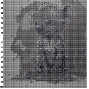 Hyena Cross Stitch Pattern 9 Instant PDF Download - Baby Hyena ...