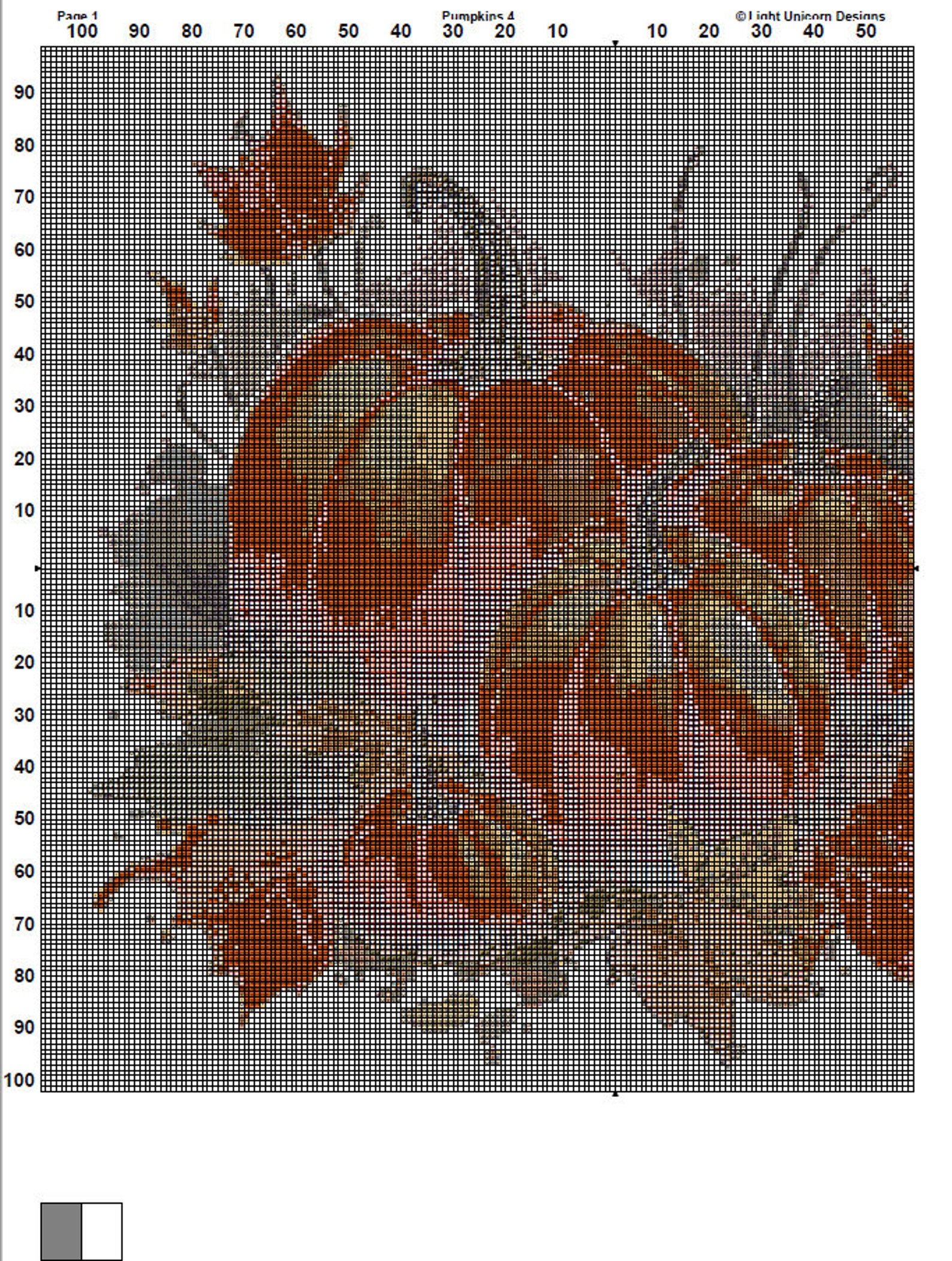 Pumpkins Cross Stitch Pattern 4 Instant PDF Download - Autumn ...