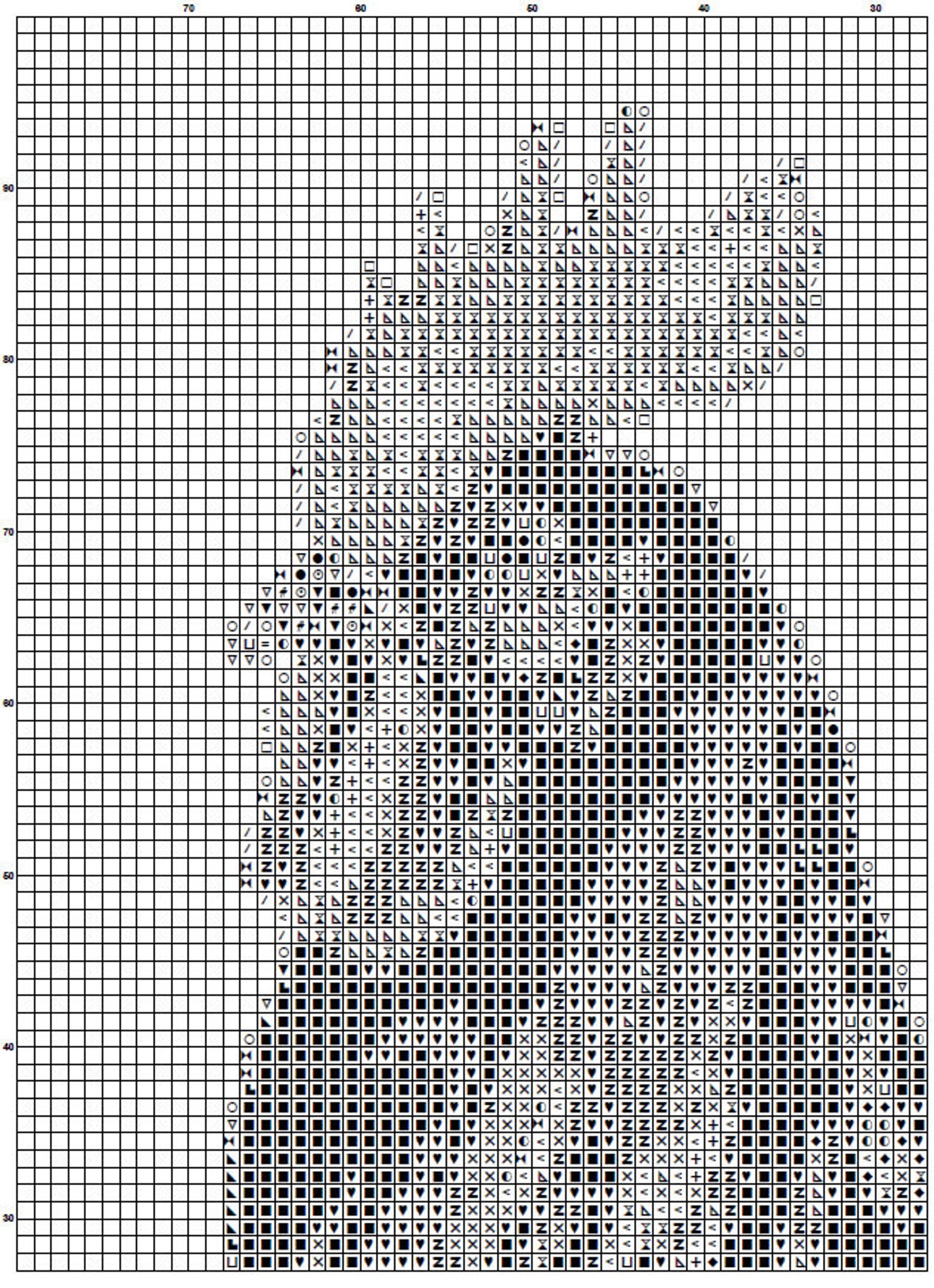 Chicken Cross Stitch Pattern 1 Instant PDF Download Rooster - Etsy