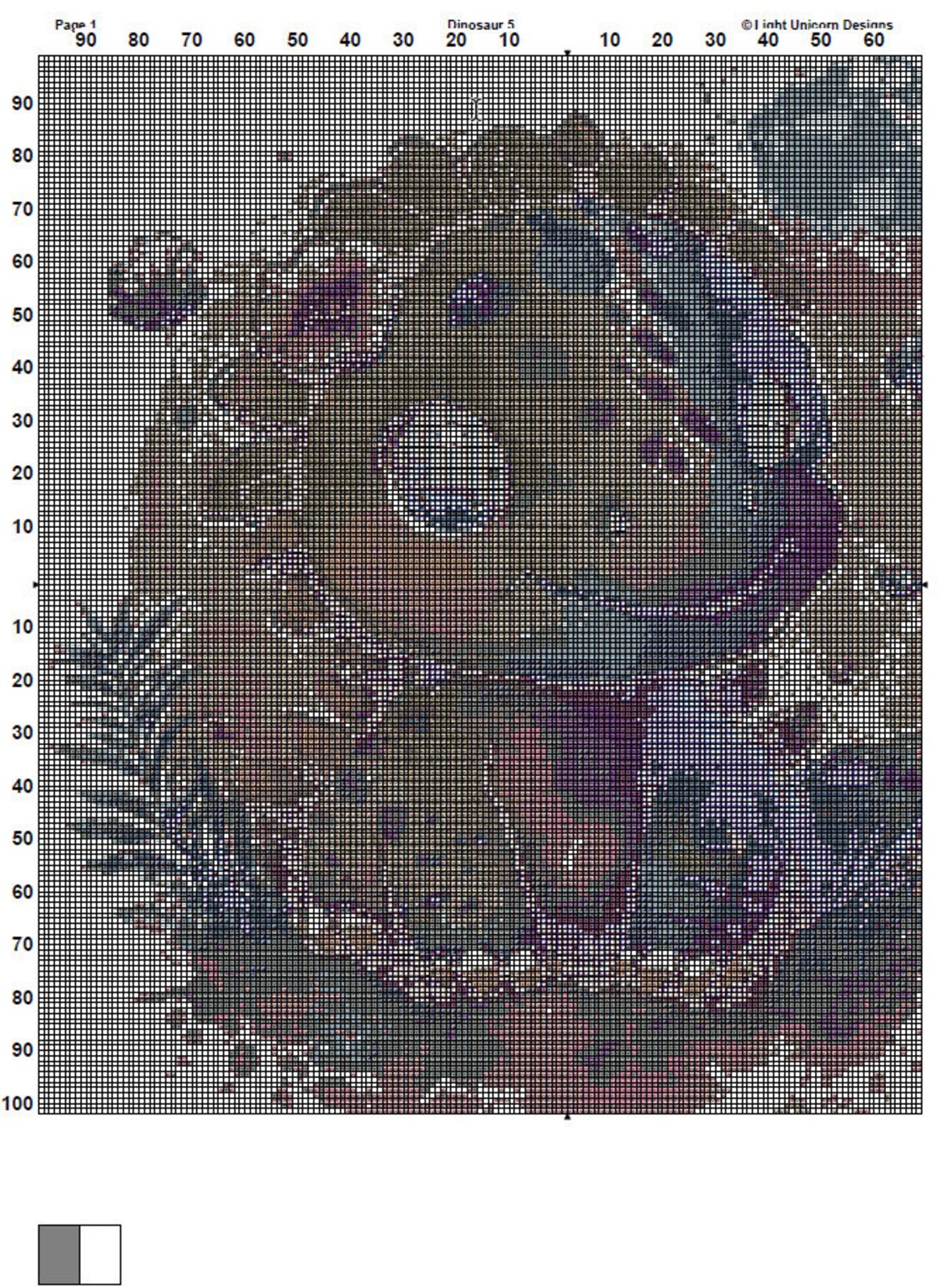 Dinosaur Cross Stitch Pattern 5 Instant PDF Download - Etsy