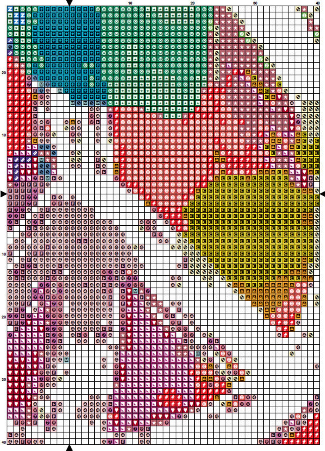 Peace Sign Cross Stitch Pattern 1 Instant PDF Download Peace | Etsy