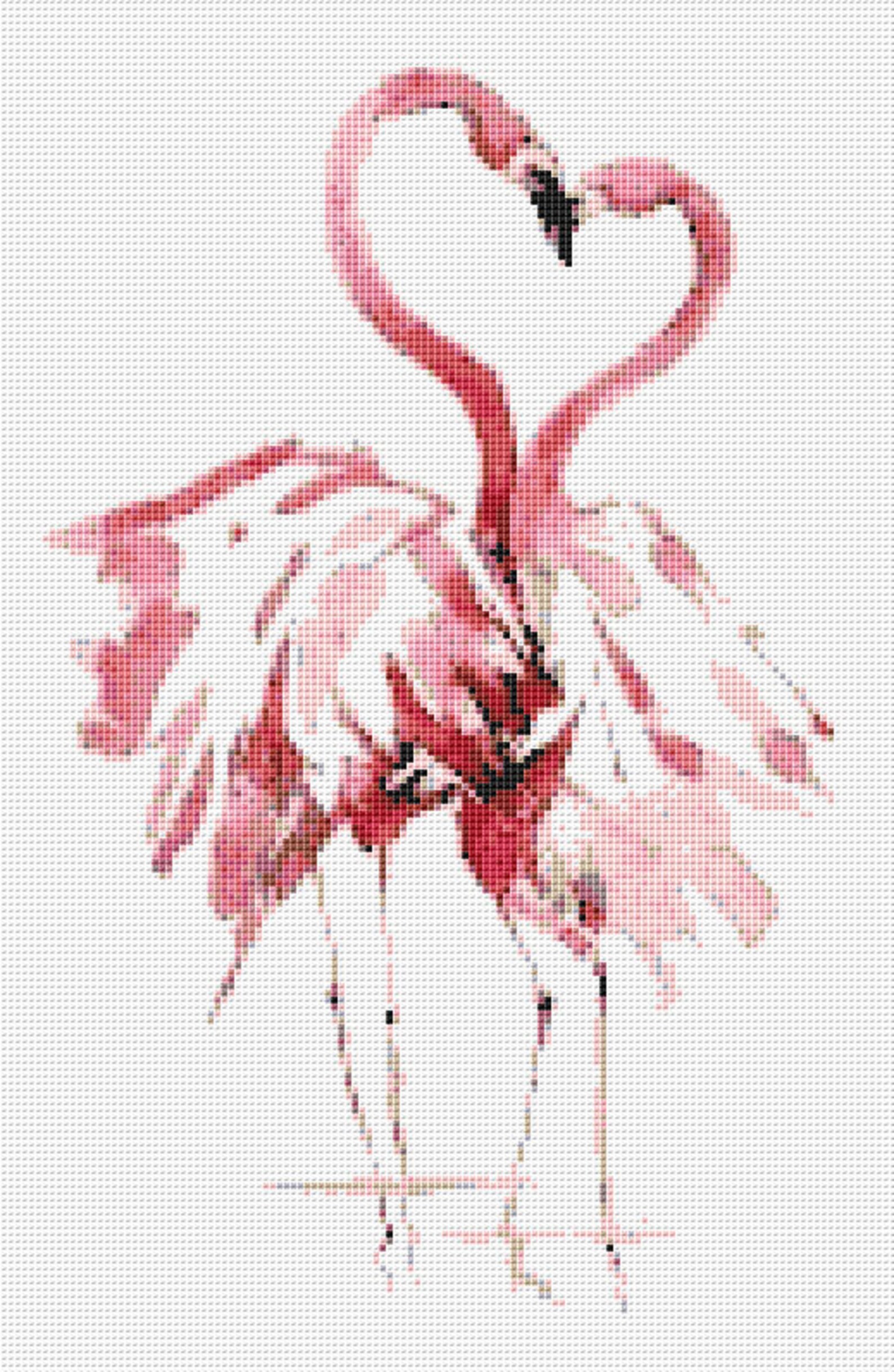 Flamingo Cross Stitch Pattern 3 Instant PDF Download - Etsy