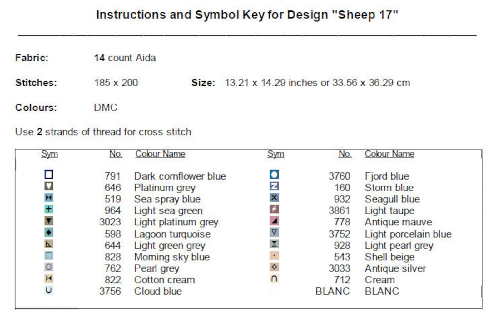 Sheep Cross Stitch Pattern 17 Instant Download Instant PDF Download ...