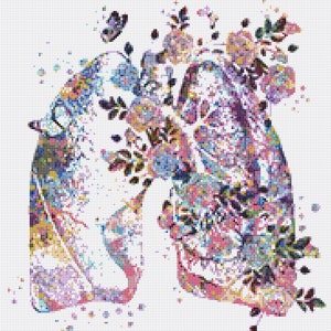 Anatomy Lungs Cross Stitch Pattern 2 Instant PDF Download - Etsy