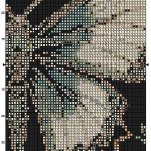 Moth Ornamental Cross Stitch Pattern 1 Instant PDF Download - Butterfly ...