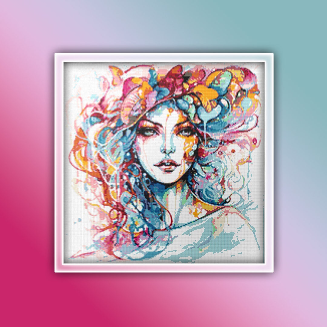 Birth of Venus Cross Stitch Pattern 3 Instant PDF Download - Woman ...