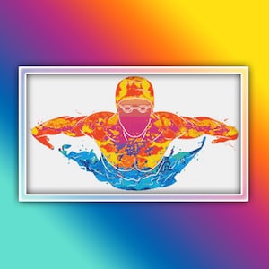Swimmer Cross Stitch Pattern 1 Instant Download Instant PDF Download ...