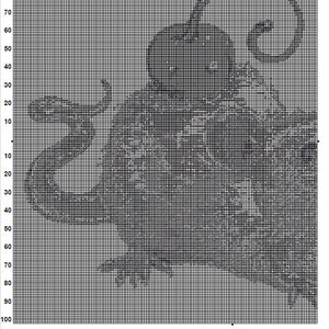 White Mouse Cross Stitch Pattern 1 Instant PDF Download - Rat ...