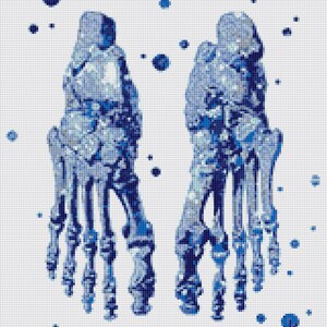Anatomy Feet Cross Stitch Pattern 1 Instant PDF Download | Etsy