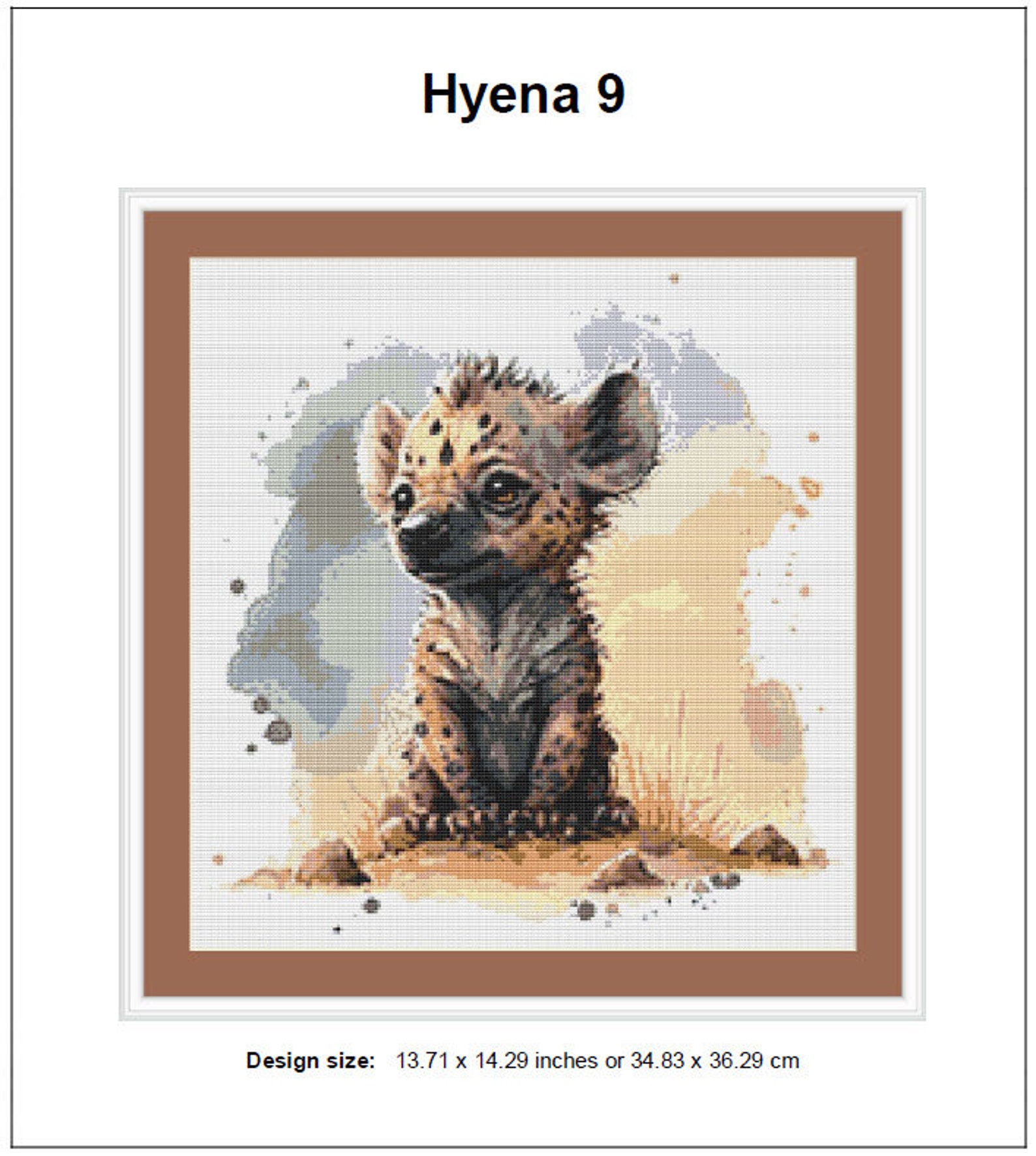 Hyena Cross Stitch Pattern 9 Instant PDF Download - Baby Hyena ...