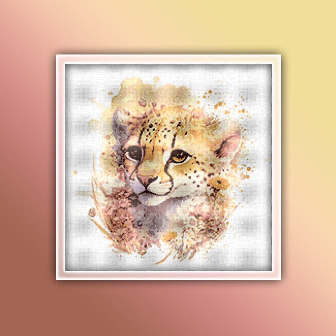 Cheetah Cross Stitch Pattern 7 Instant PDF Download - Cheetah ...