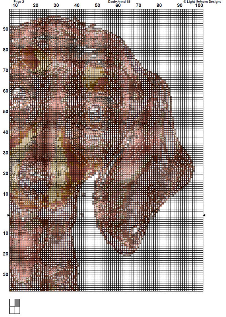 Dachshund Cross Stitch Pattern 18 Instant PDF Download - Dachshund ...