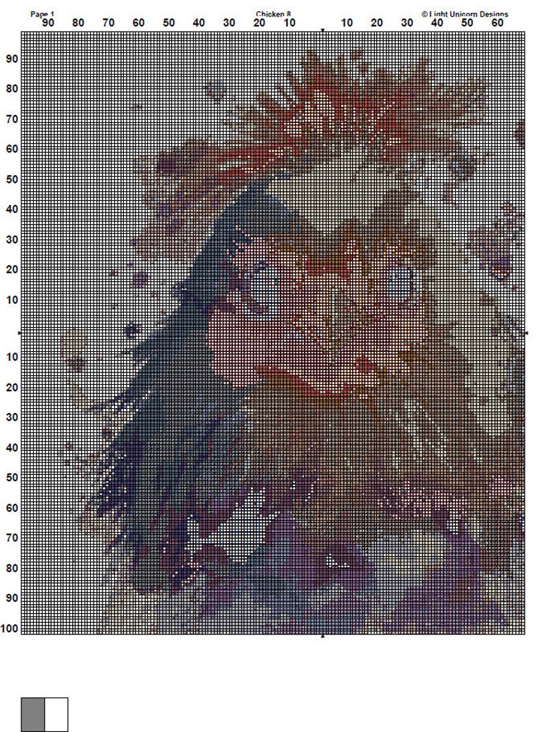 Chicken Cross Stitch Pattern 8 Instant PDF Download Chicken - Etsy