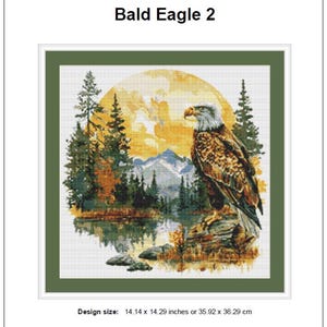 Bald Eagle Cross Stitch Pattern 2 Instant Download Instant PDF Download ...