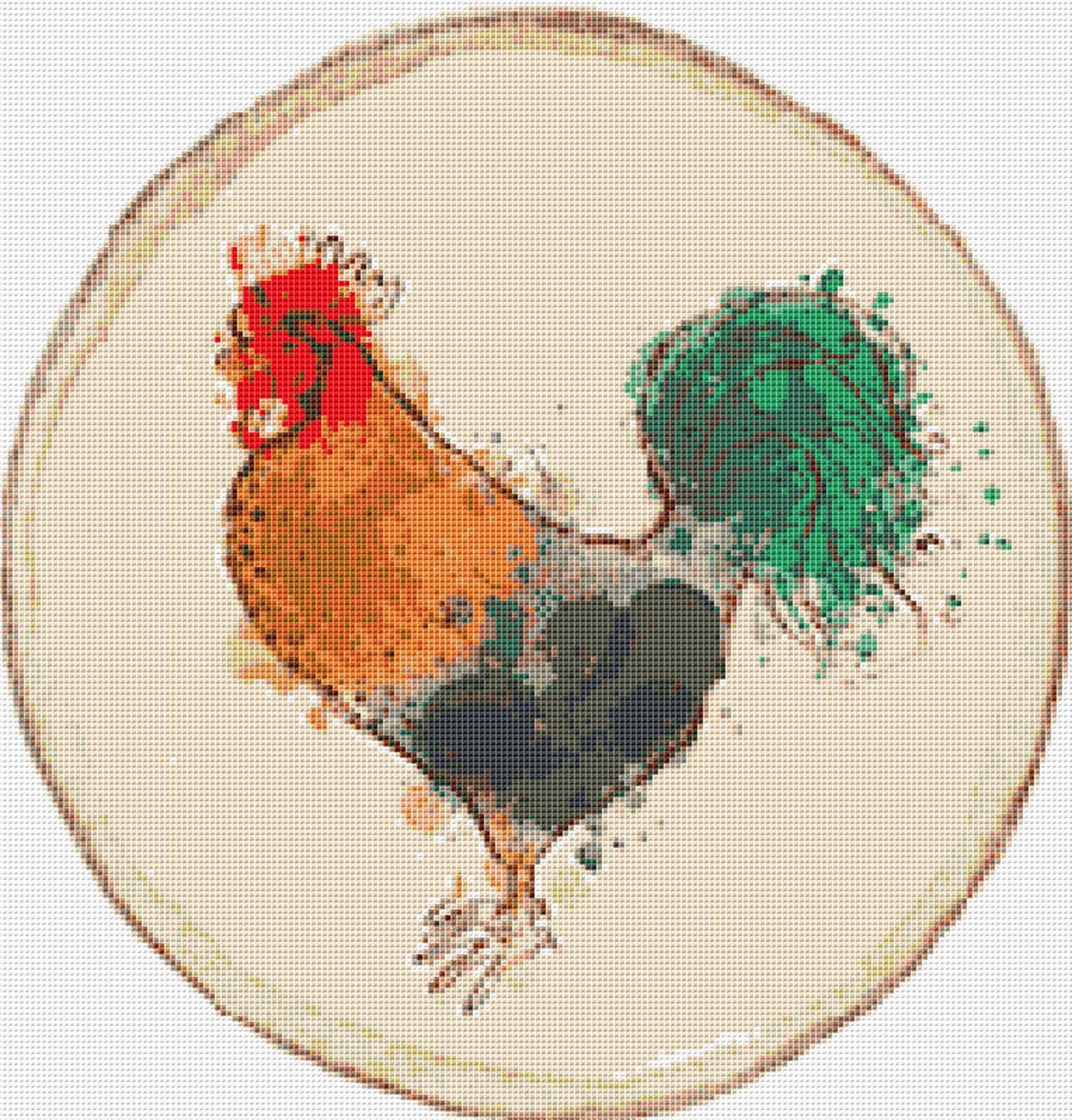 Farm Chicken Cross Stitch Pattern 1 Instant PDF Download - Etsy
