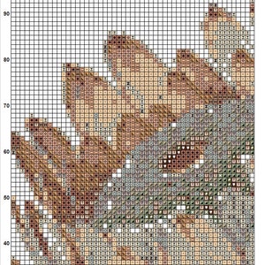 Protea Cross Stitch Pattern 11 Instant PDF Download - Protea Watercolor ...