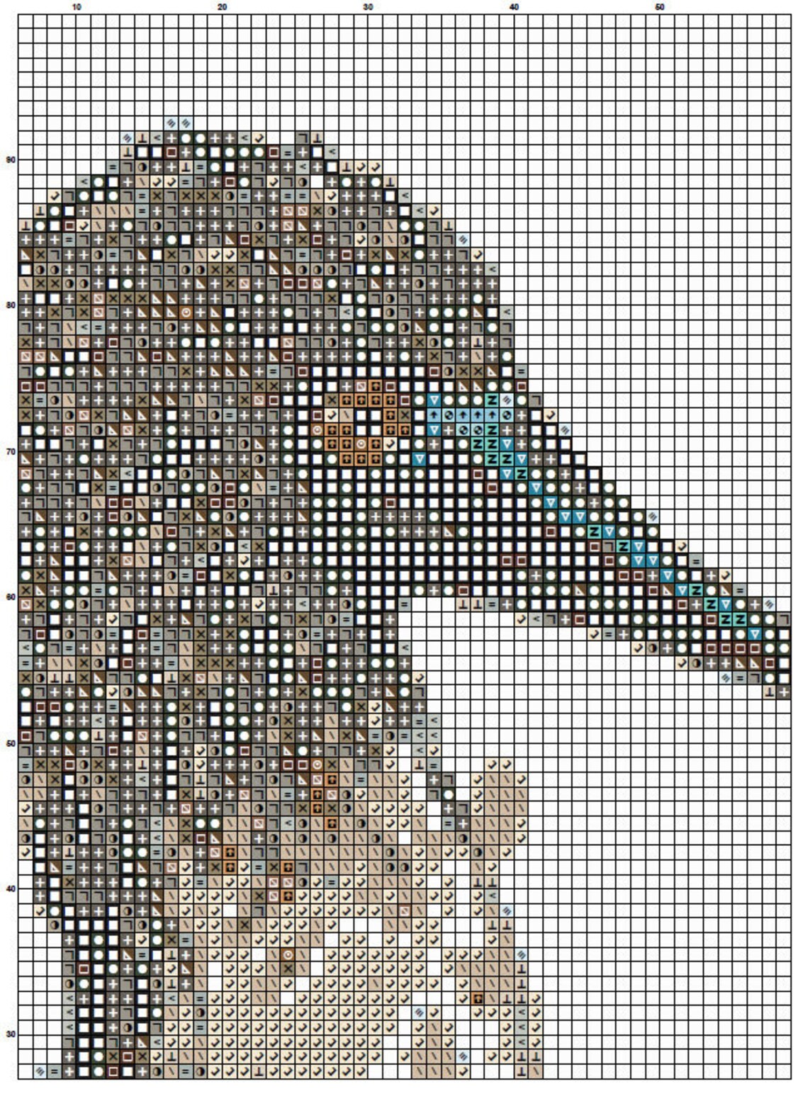 Blue Footed Booby Cross Stitch Pattern 1 Blue Footed Booby | Etsy