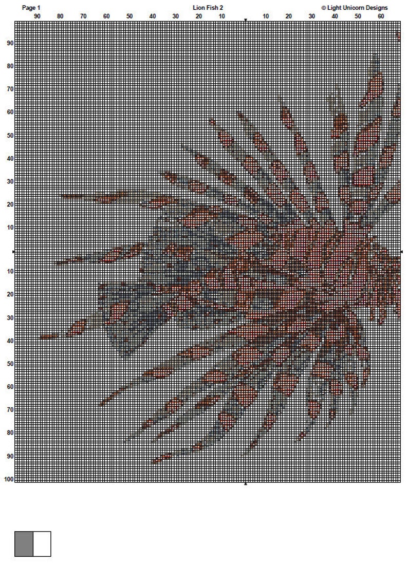 Lion Fish Cross Stitch Pattern 1 Instant Download Instant PDF Download ...