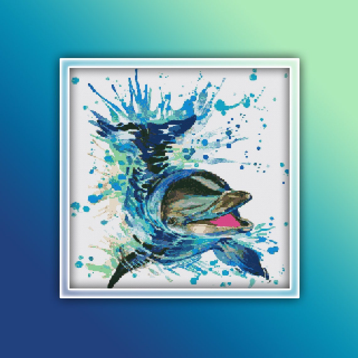 Dolphin Cross Stitch Pattern 3 Instant PDF Download Dolphin | Etsy