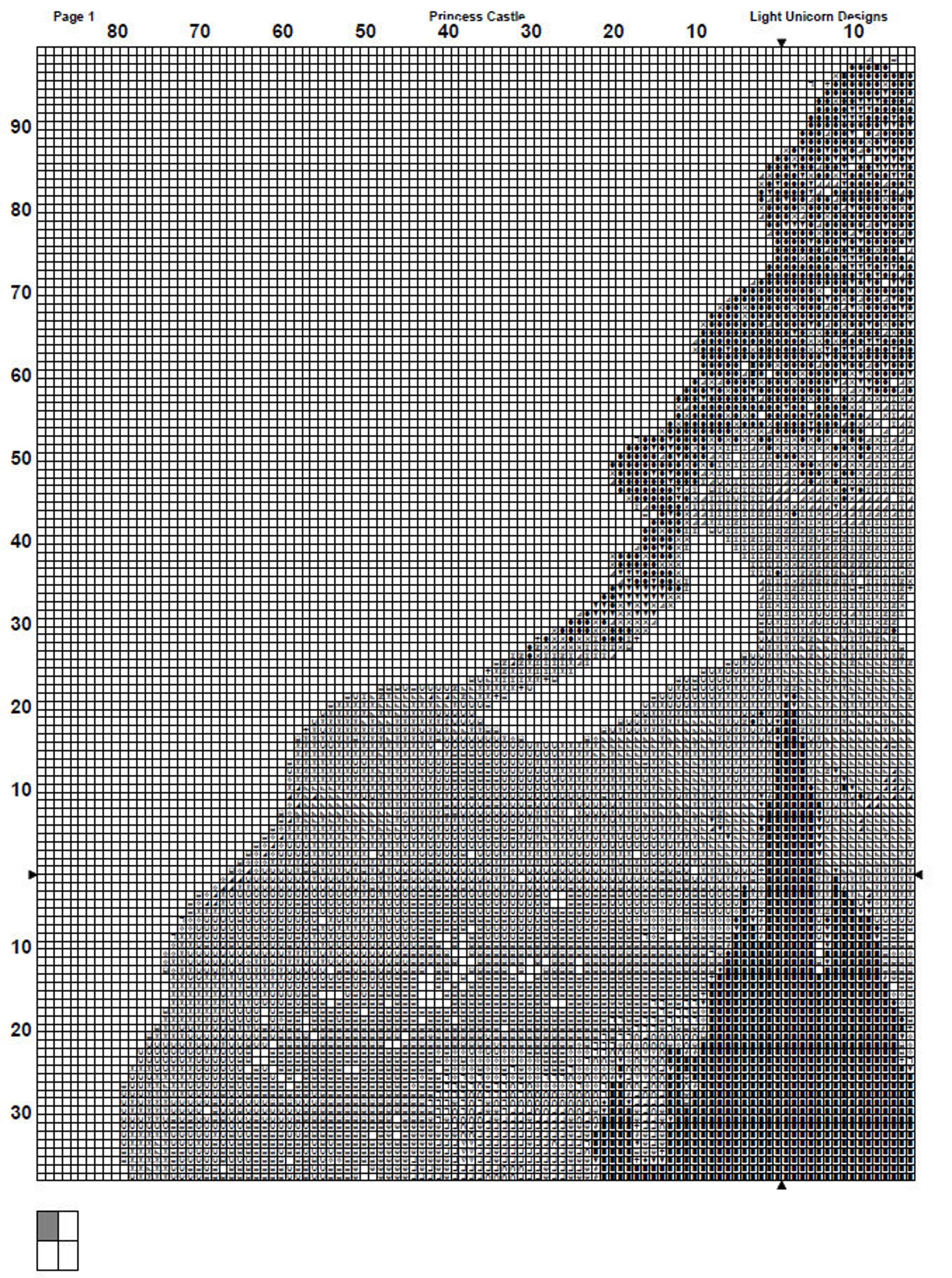 Princess Castle Stitch Pattern 10 Instant PDF Download Princess ...