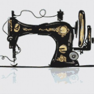 Vintage Sewing Machine Cross Stitch Pattern 1 Instant PDF | Etsy