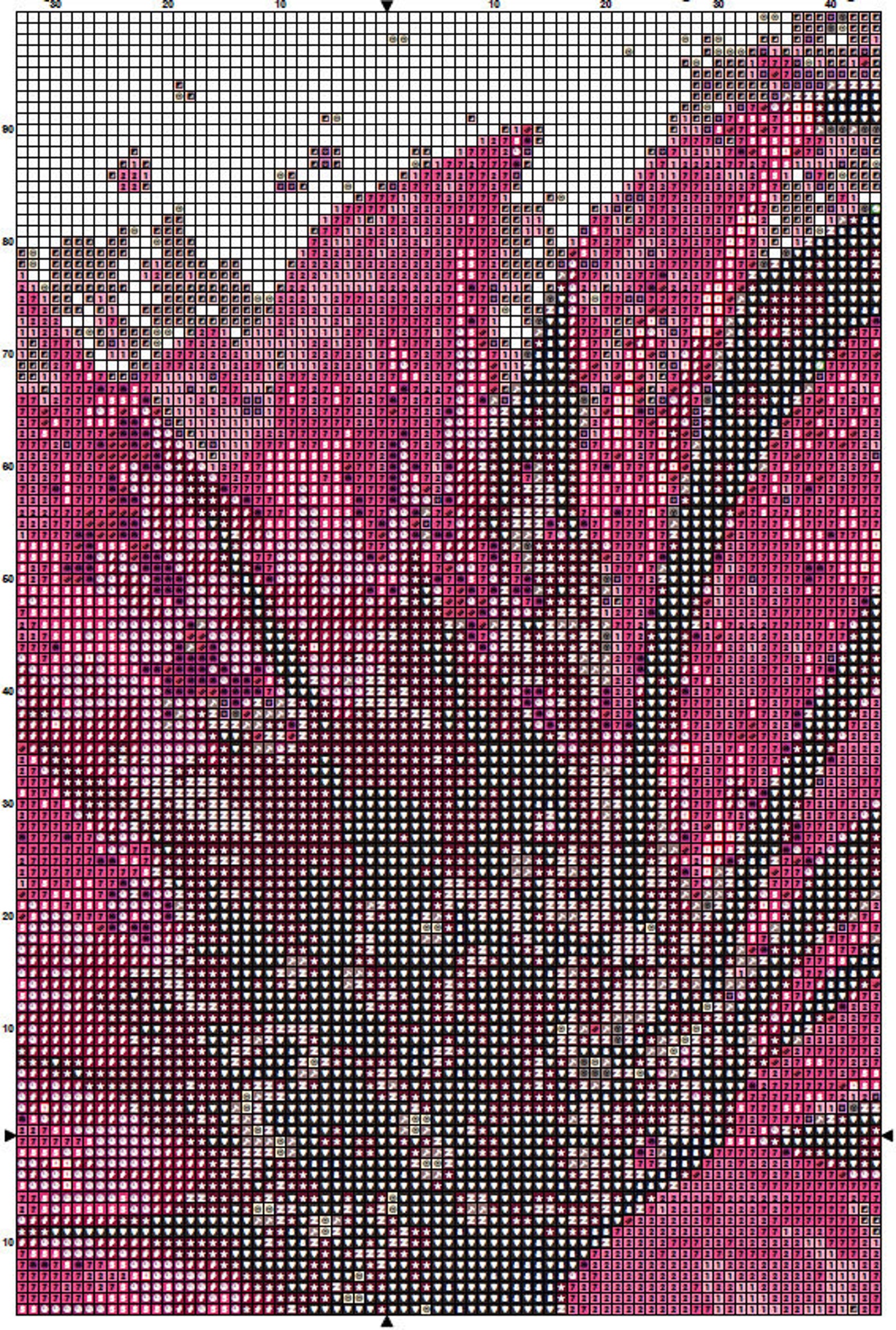 Pink Daisy Cross Stitch Pattern Instant PDF Download Pink - Etsy