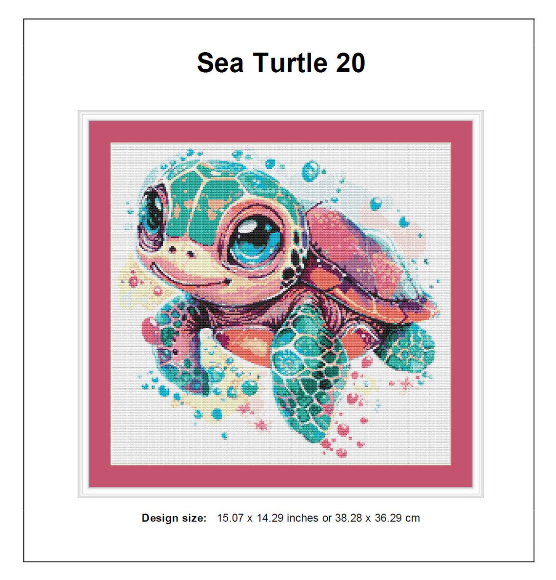 Sea Turtle Cross Stitch Pattern 20 Instant PDF Download - Baby Sea ...