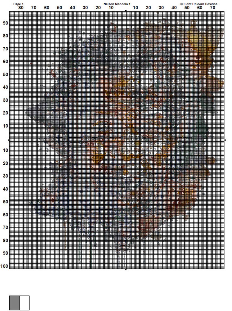 Nelson Mandela Cross Stitch Pattern 1 Instant PDF Download - Nelson ...