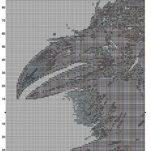 Raven Cross Stitch Pattern 1 Instant PDF Download - Crow Watercolor ...