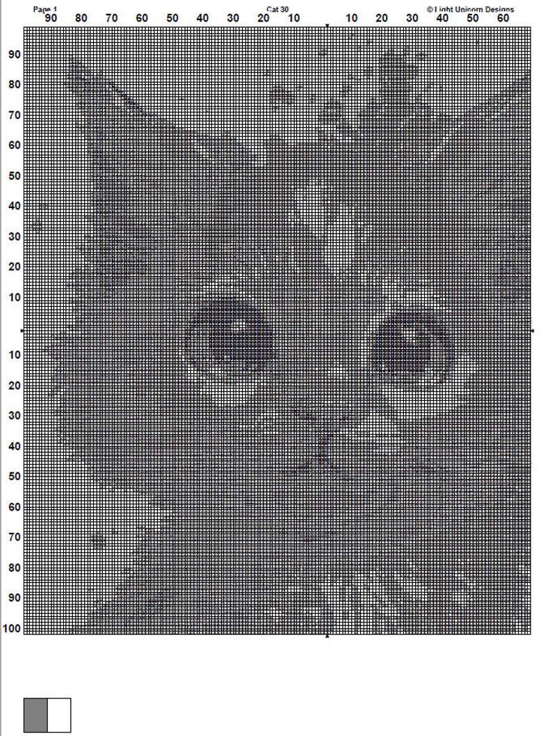 Cat Cross Stitch Pattern 30 Instant PDF Download - Kitty Watercolor ...