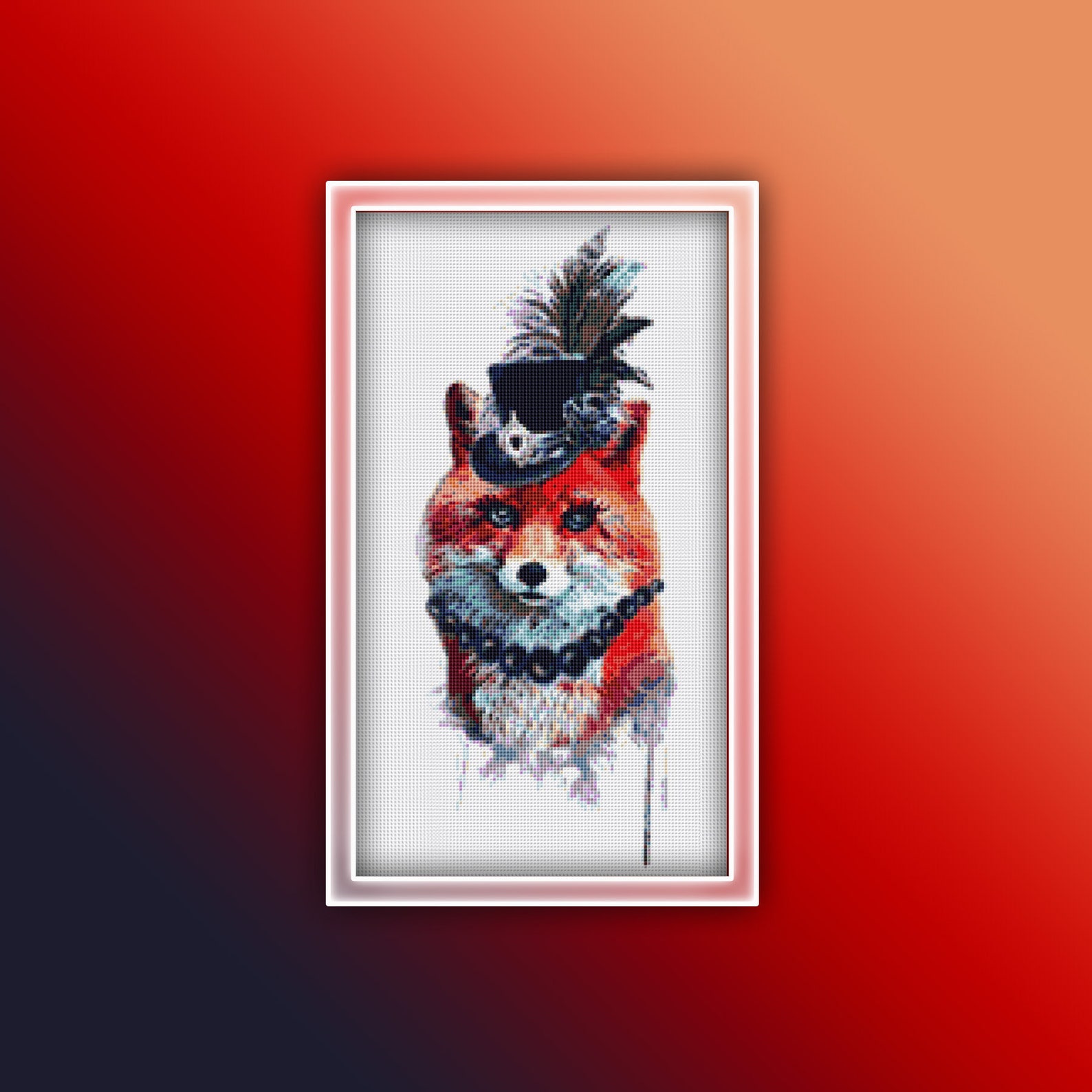 Fox Cross Stitch Pattern 8 Instant PDF Download Fox | Etsy