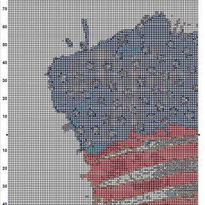 American Flag Cross Stitch Pattern 1 Instant PDF Download - American ...