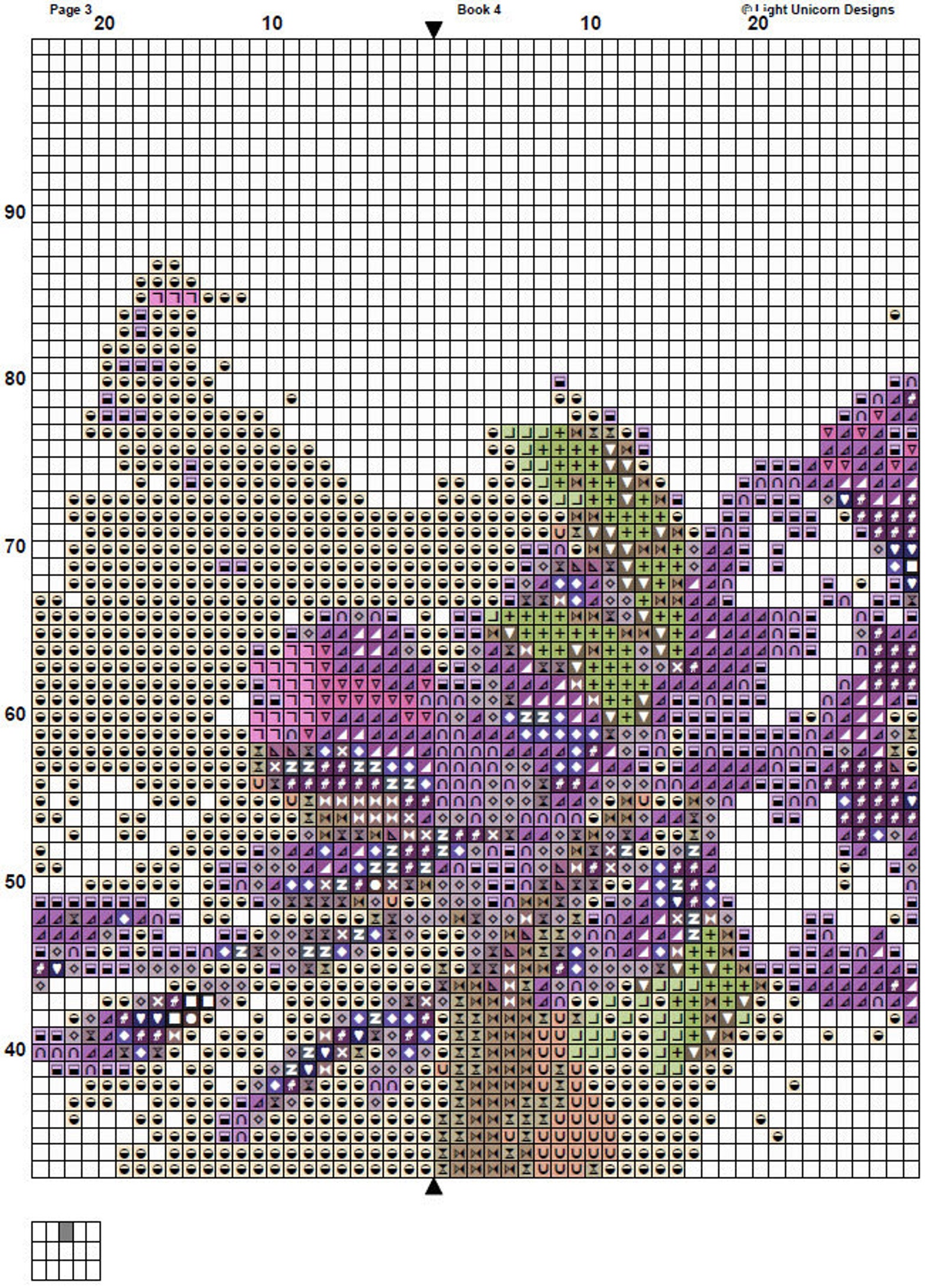Book Cross Stitch Pattern 4 Instant PDF Download - Reading Watercolor ...