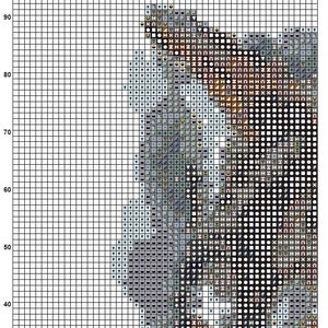 Wolf Cross Stitch Pattern 2 Instant PDF Download - Wolf Watercolor ...