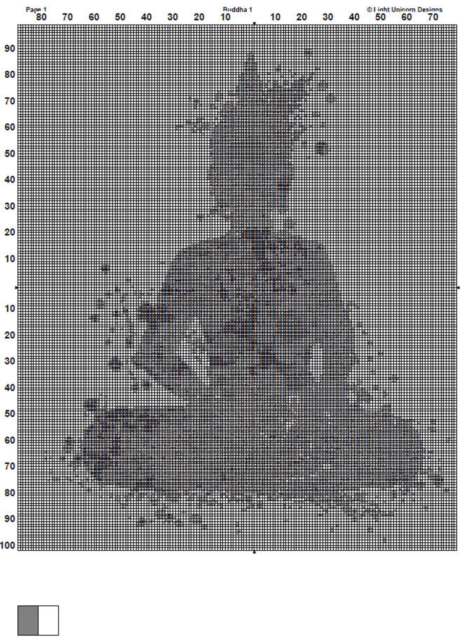 Buddha Cross Stitch Pattern 1 Instant PDF Download - Buddha Watercolor ...