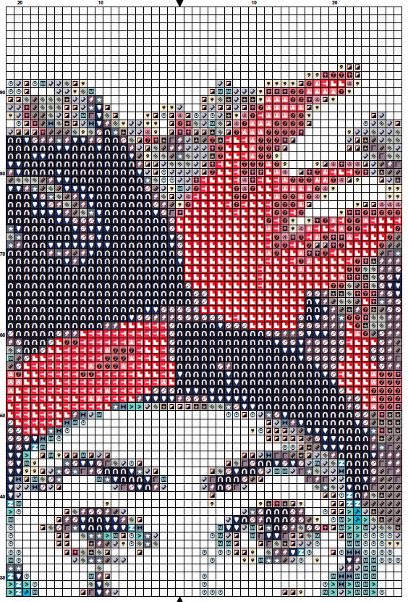 Harlequin Cross Stitch Pattern Instant PDF Download Joker - Etsy