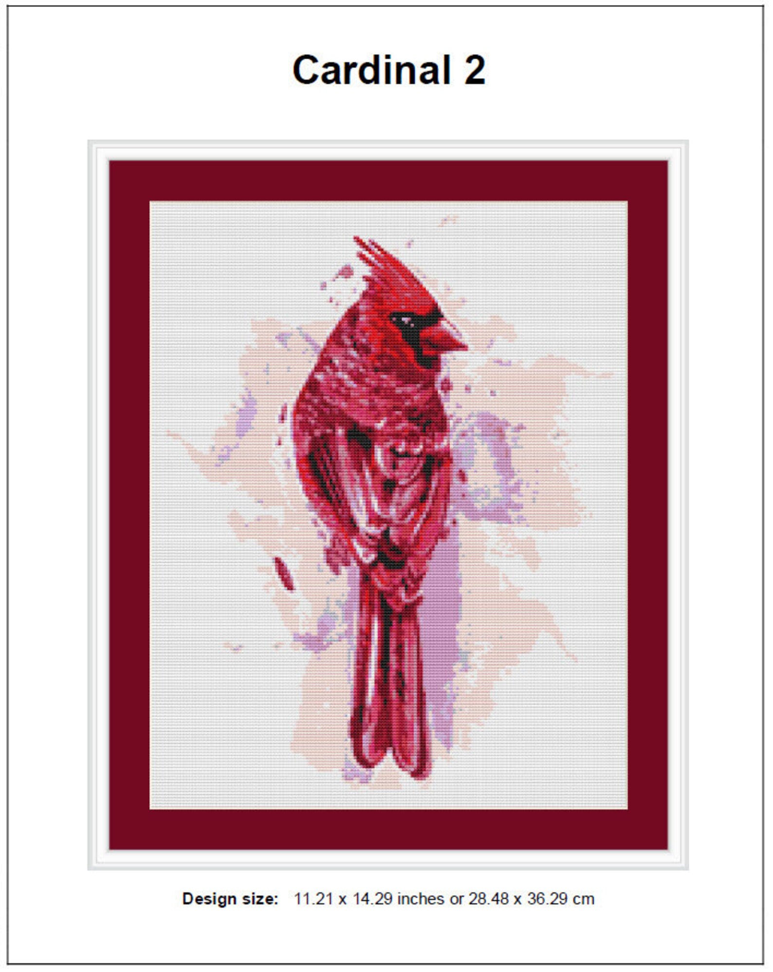 Cardinal Cross Stitch Pattern 2 Instant PDF Download - Etsy
