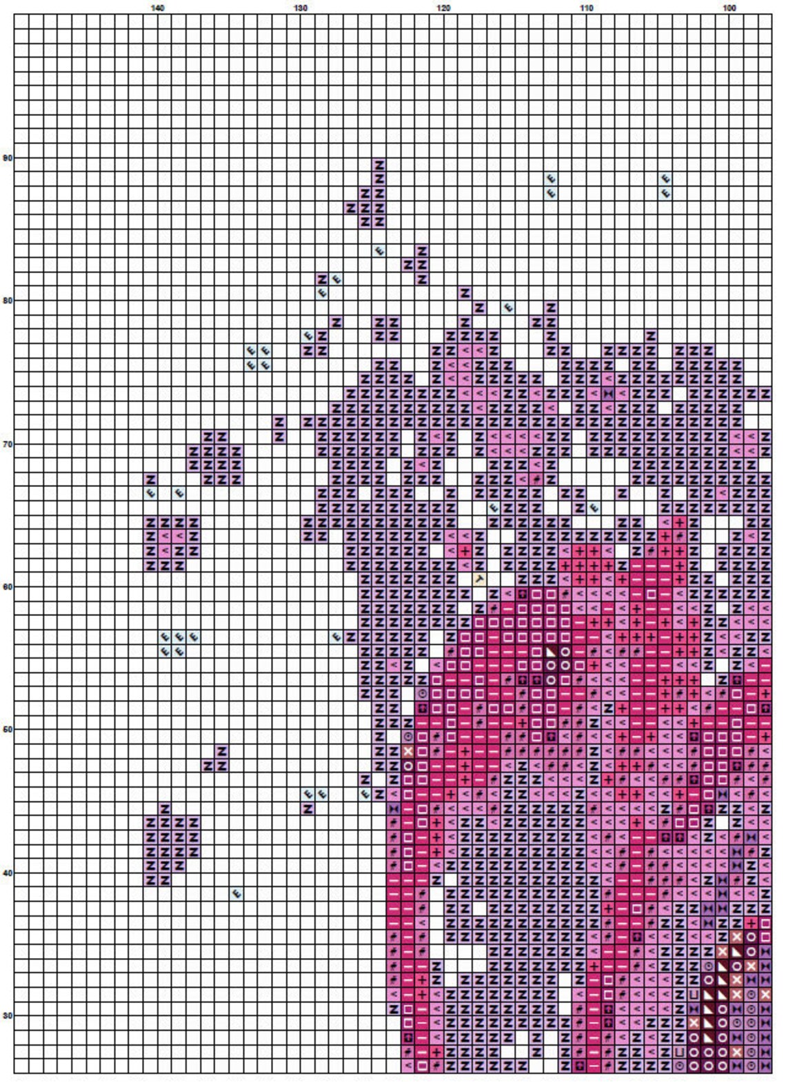 Purple Flowers Cross Stitch Pattern Instant PDF Download - Etsy