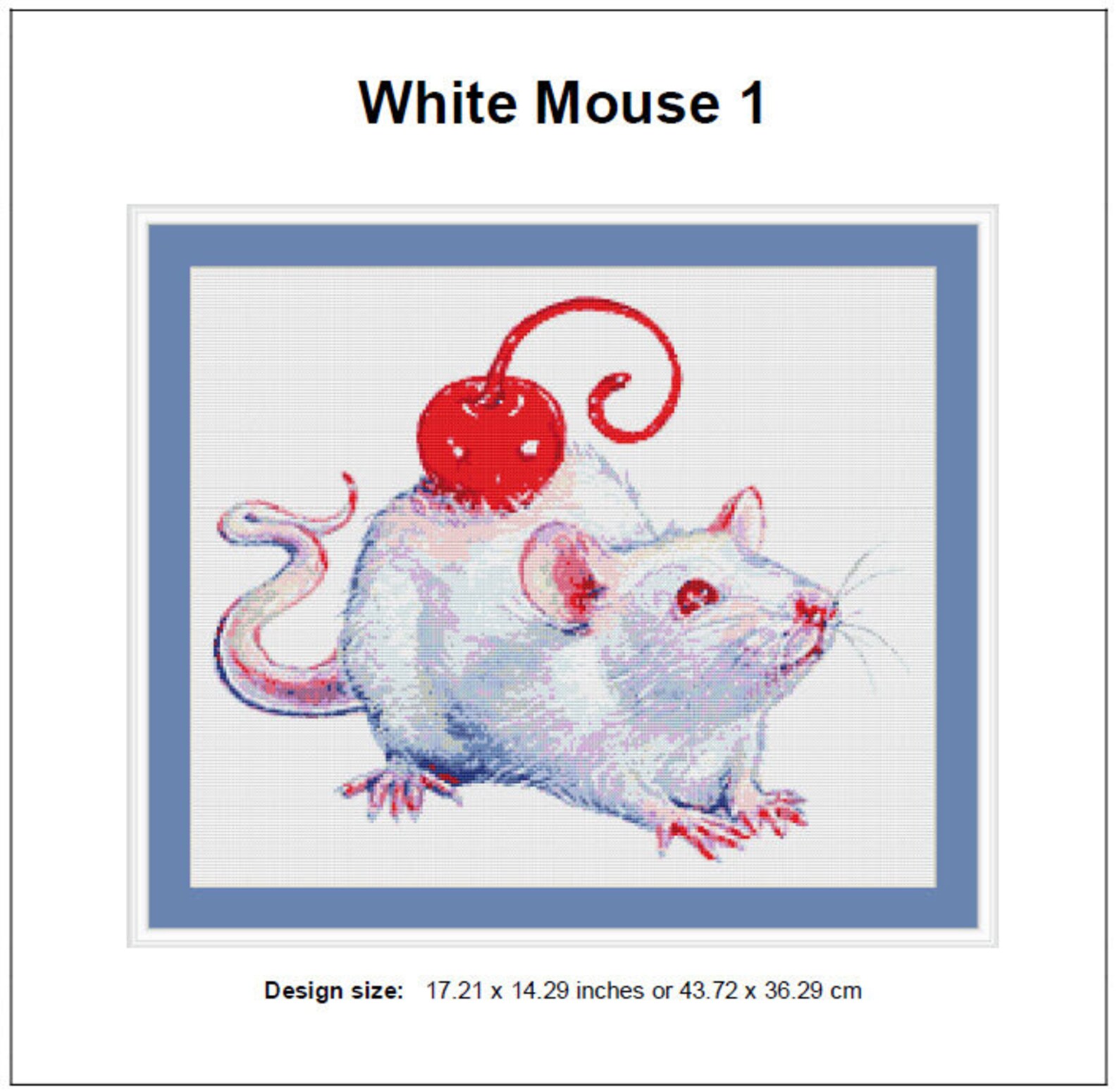 White Mouse Cross Stitch Pattern 1 Instant PDF Download Rat - Etsy