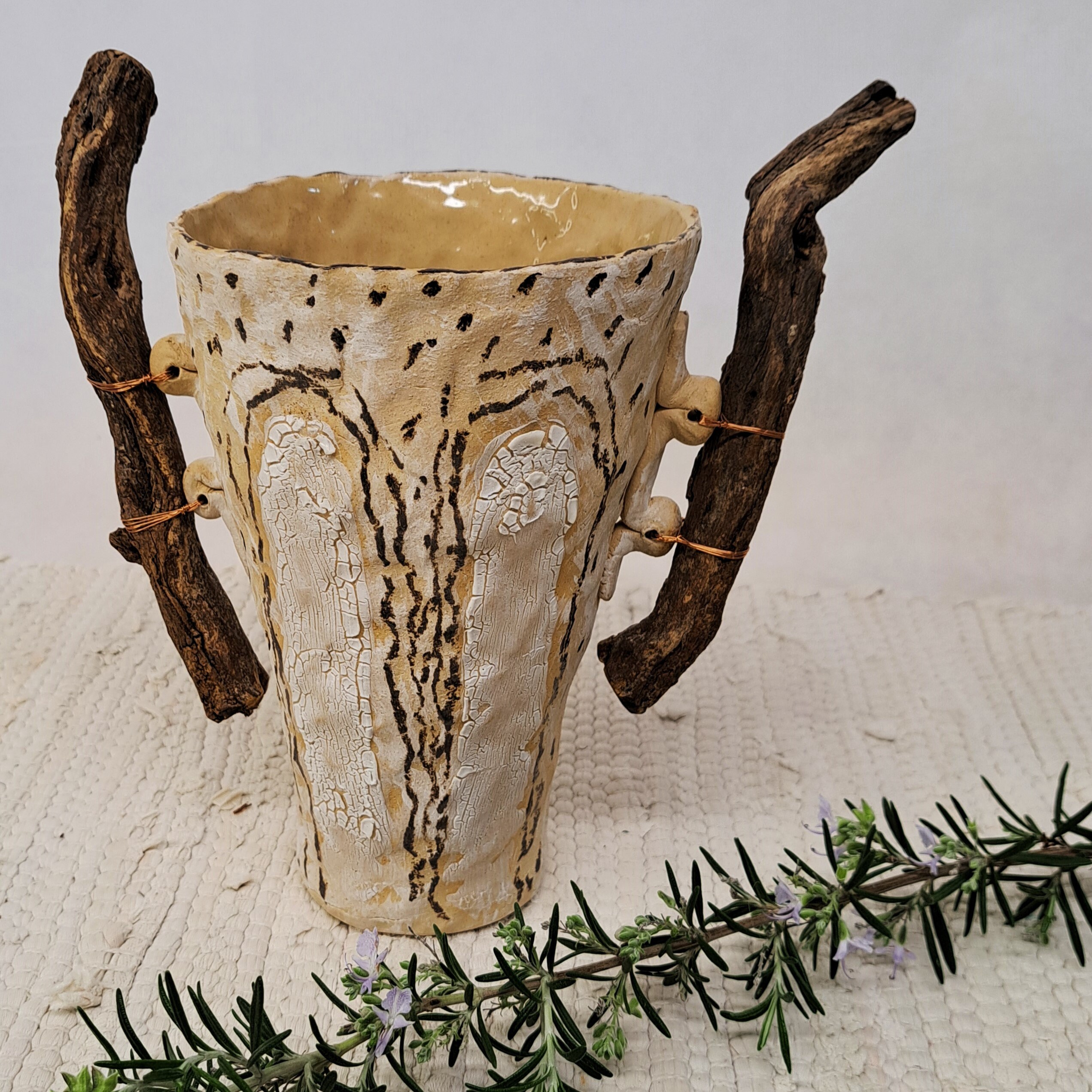White Rustic Ceramic Flower Vase Unique Charm for Your Home - Etsy