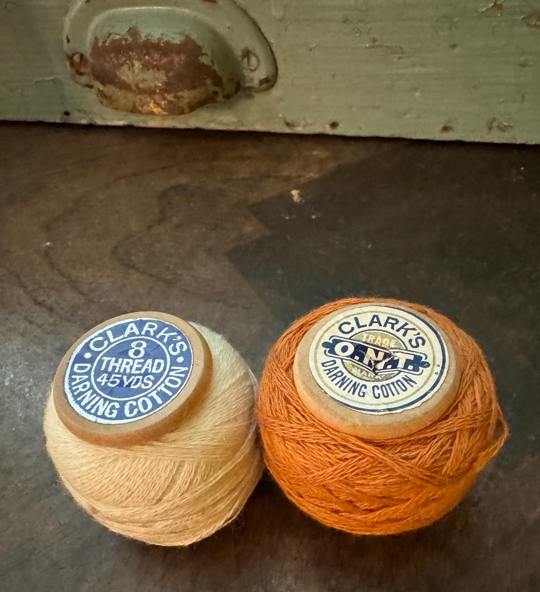 Vintage Clarks Darning Cotton Wooden Spools Thread - Etsy