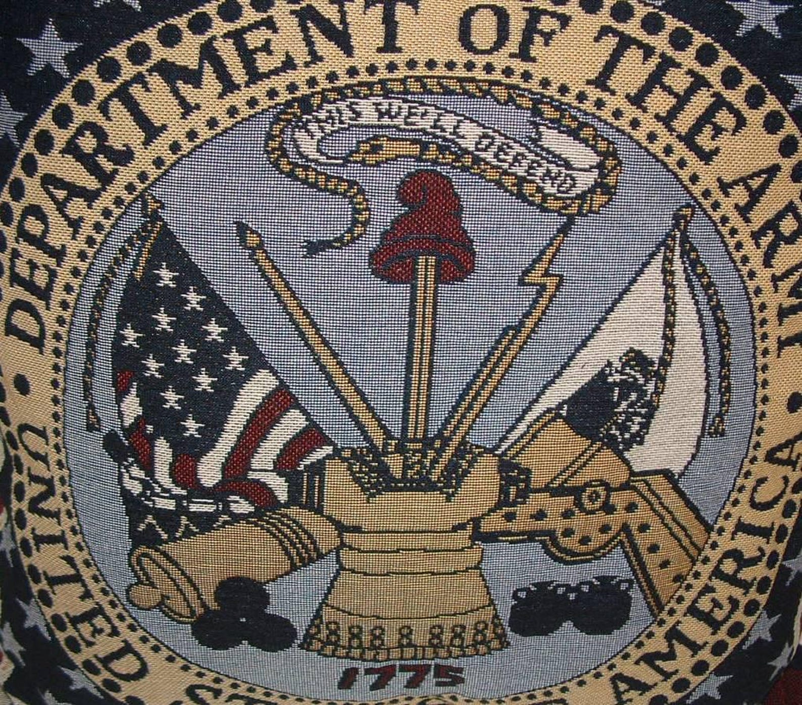 16x16 US Army Original 1775 Emblem Cotton Blend Proudly Made in the USA ...
