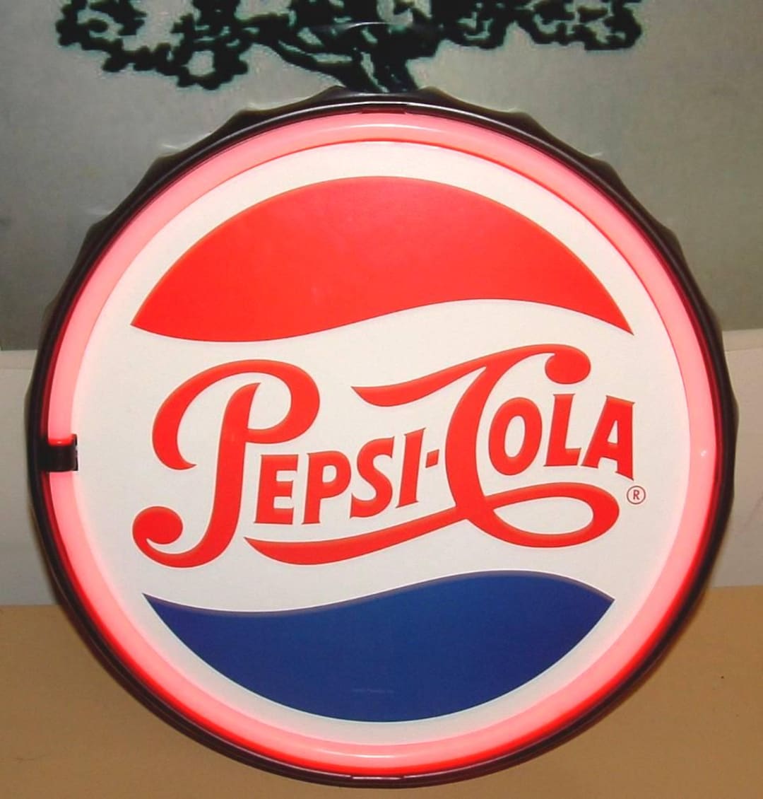 Pepsi Cola LED Sign: 12" Retro Style Bottle Cap - Etsy