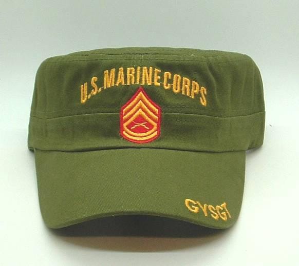 USMC Semper Fi GYSGT Gunny Sergeant Olive Drab Cadet/patrol Adjustable ...